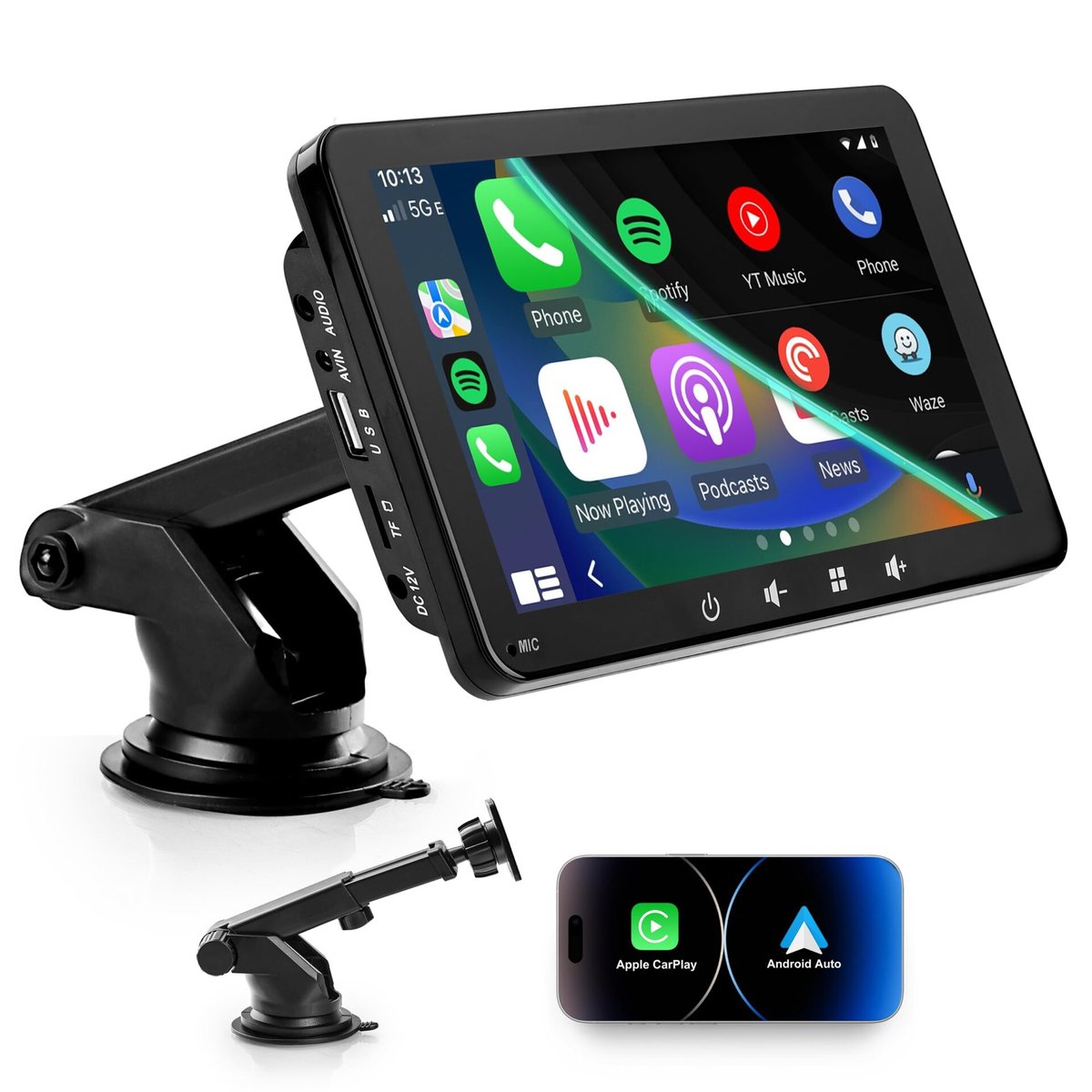 Pashlysh 7-Calowy Ekran Dotykowy Carplay Z Android Auto - Inna marka ...