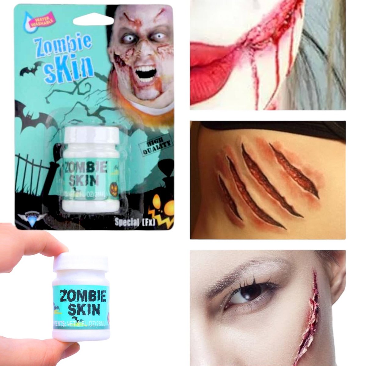 Pasta Zombie Skin do Malowania Blizn 28ml - del-sol | Przyjęcia i ...