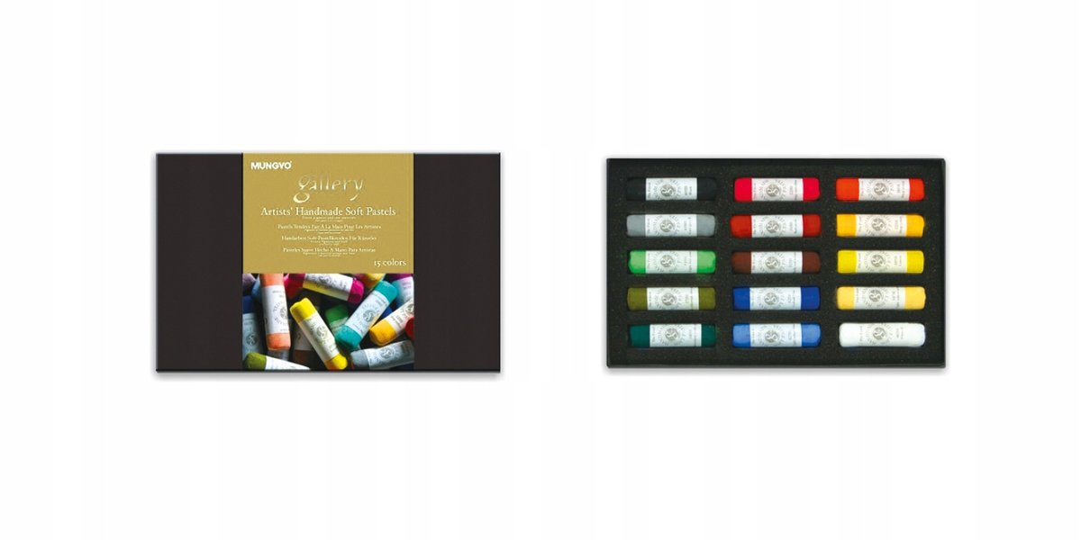 PASTELE SUCHE FORMOWANE RĘCZNIE MPHM-15 KOMPLET 15 SZTUK MUNGYO ...