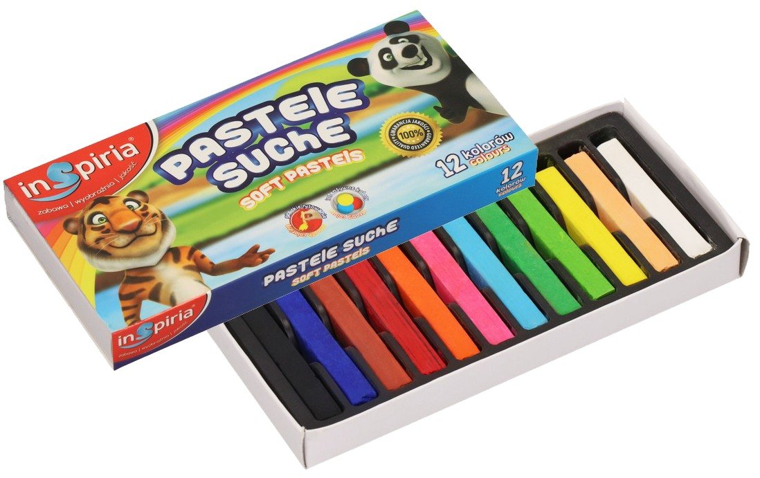 Pastele Suche Inspiria 12 Intensywnych Kolorów Dla Dzieci Wytrzymałe ...