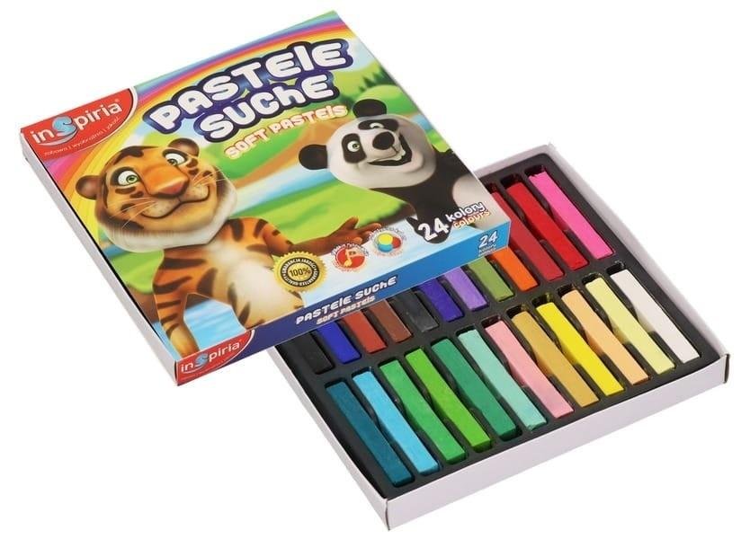 Pastele Suche Inspiria Zestaw 24 Intensywnych Kolorów Miękkie Szkolne ...