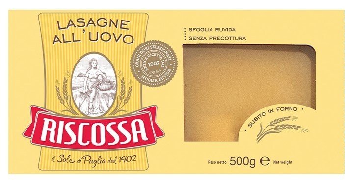 PASTIFICIO RISCOSSA Lasagne jajeczne. Nie wymaga gotowania (Precooked ...