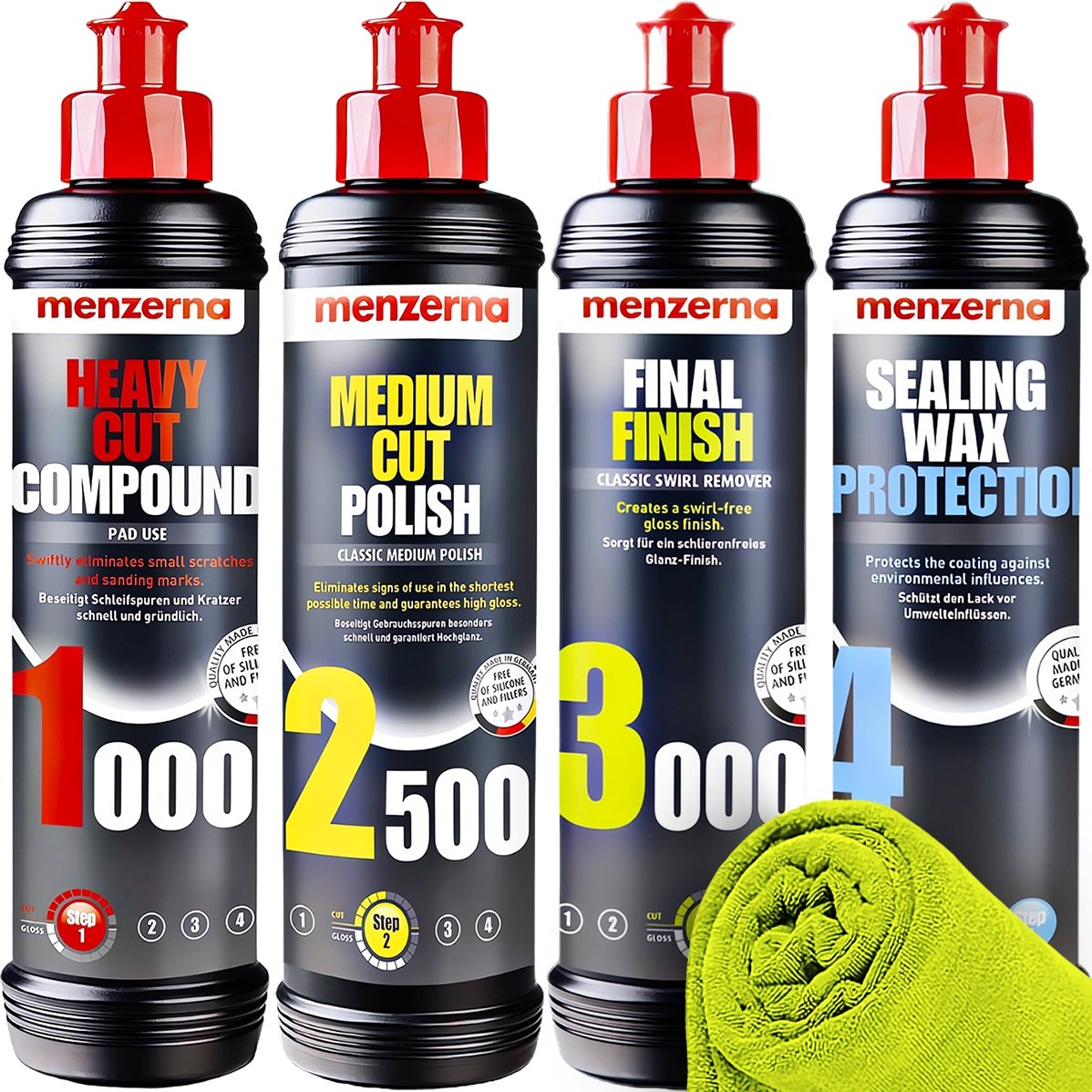 Pasty Polerskie Manzerna 1000 2500 3000 Pasta + Wosk SW 4w1 ...