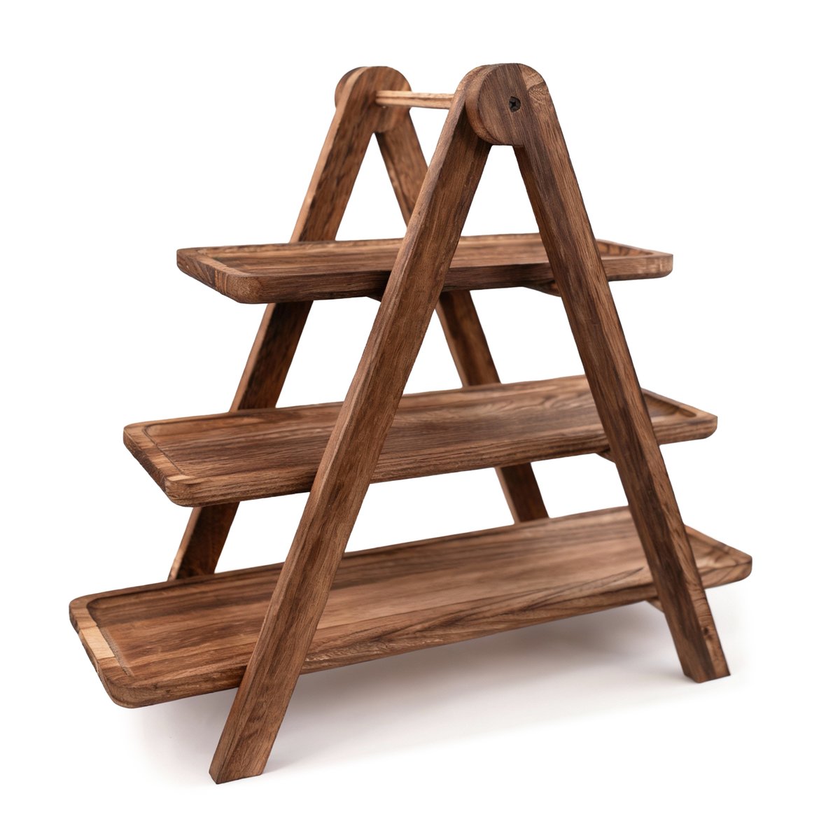 PATERA ETAŻERKA NA CIASTO OWOCE 3 POZIOMOWA DREWNIANA STOJAK REGAŁ ...