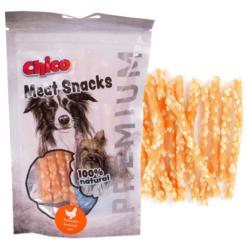 Patyczki kurczak i ryż miękkie CICHO, 80 g - Chico | Sklep EMPIK.COM