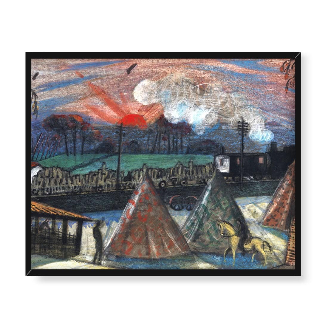 Paul Nash Down from the Line Art 50×40 W RAMIE - ANTYKWARIAT "CZUŁA ...