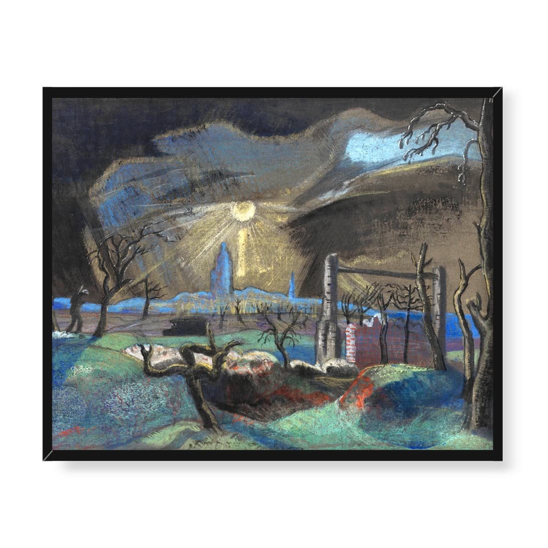 Paul Nash Góra Saint Eloi 50×40 - ANTYKWARIAT "CZUŁA JEST NOC" JAKUB ...