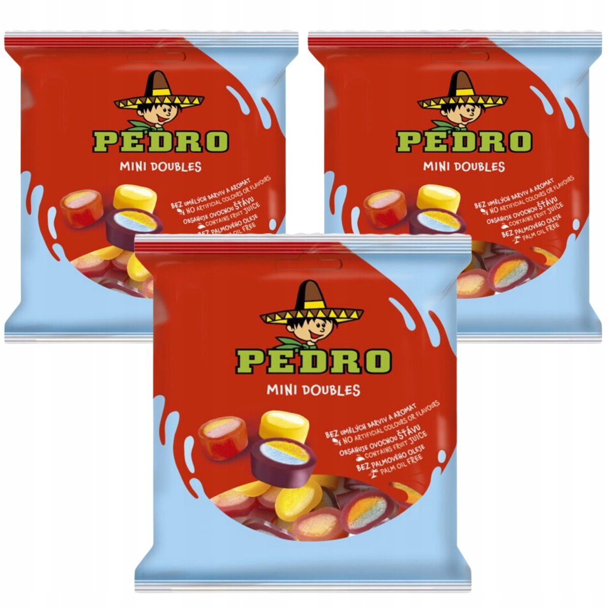 PEDRO Żelki Mini Doubles Podwójnie Nadziewane Pyszne Żelki 80g x3 - inna (Inny) | Sklep EMPIK.COM
