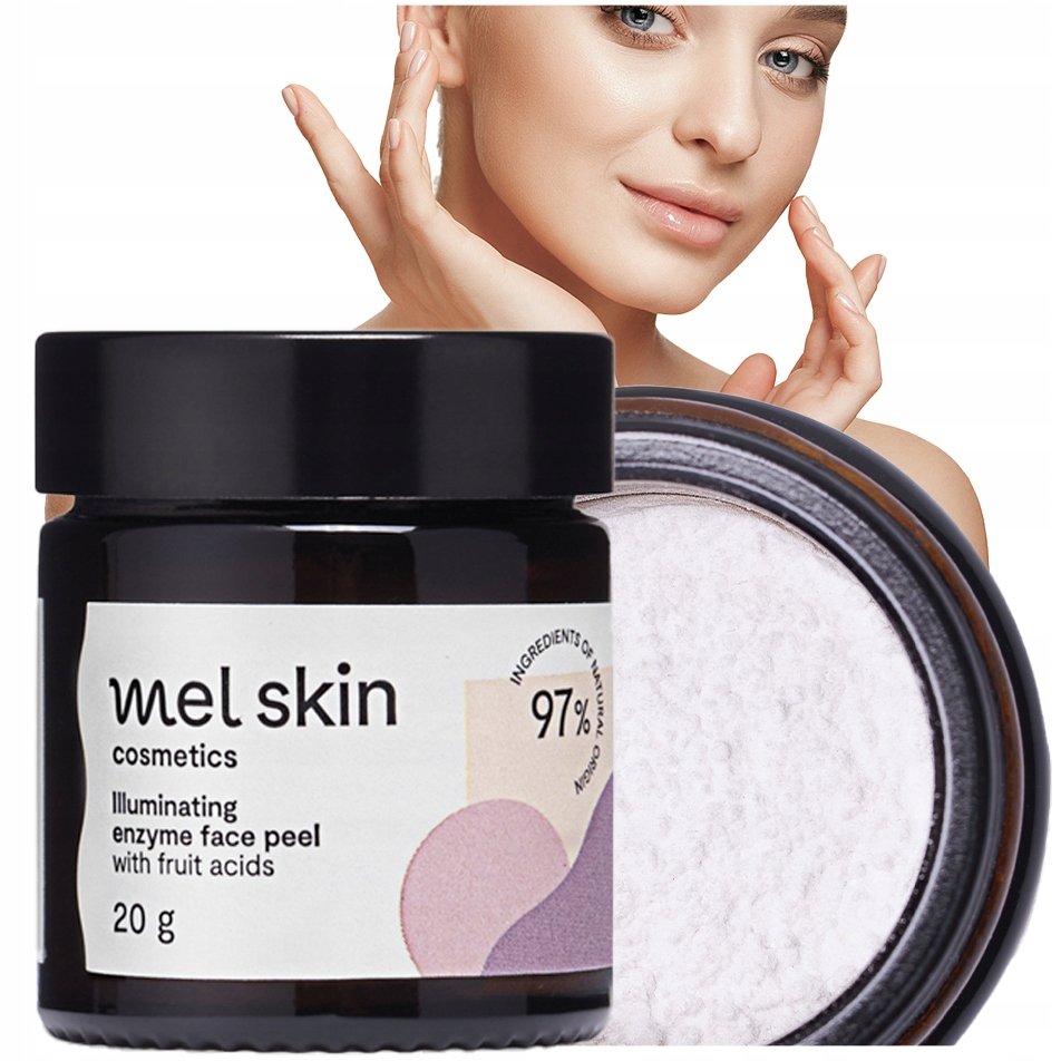 Peeling ENZYMATYCZNY twarzy WITAMINA C złuszczający KWASY OWOCOWE Mel ...