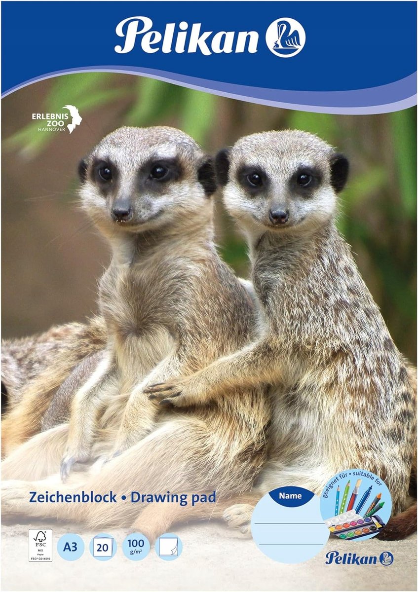 Pelikan Blok rysunkowy Surokatki A3 20 - Pelikan | Sklep EMPIK.COM