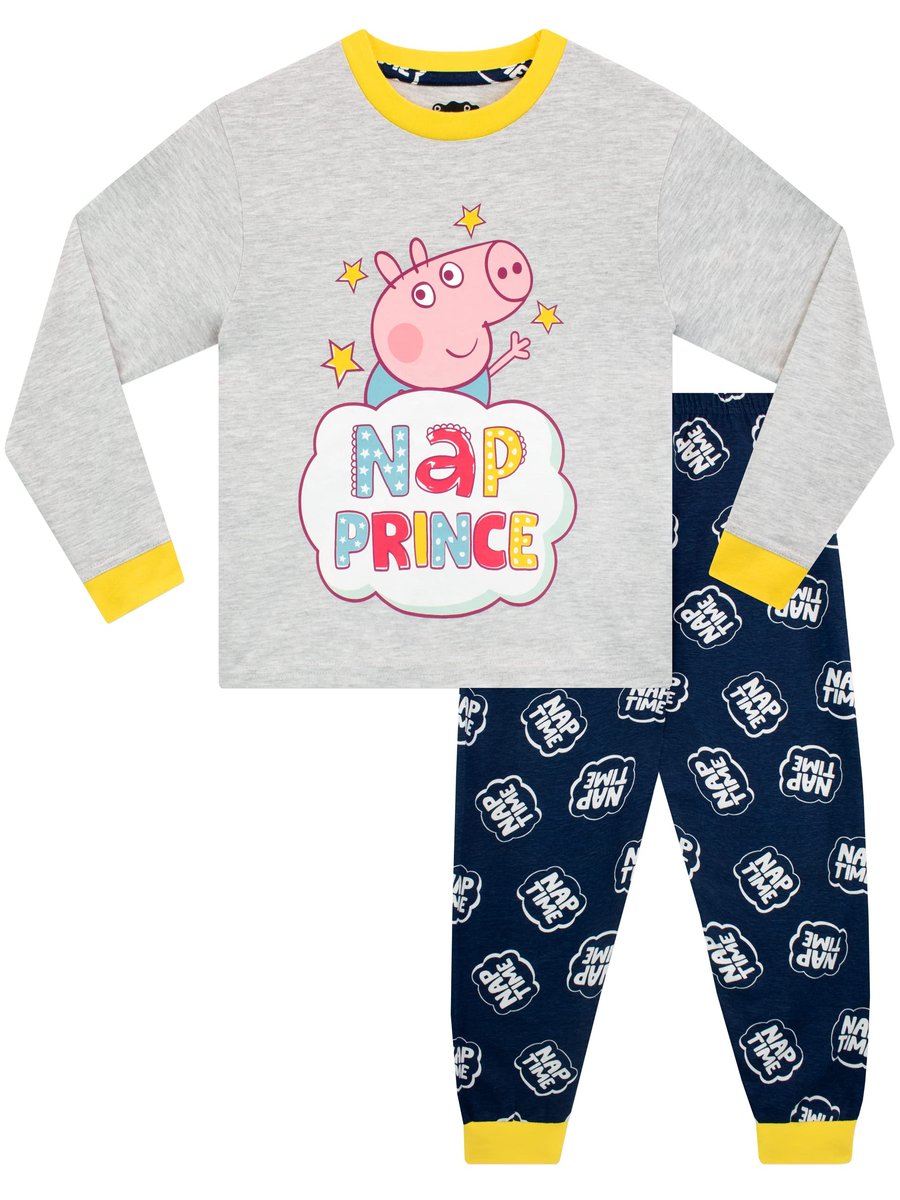 Peppa Pig Boys George Pig Piżama bielizna nocna dla dzieci Szary 116 ...