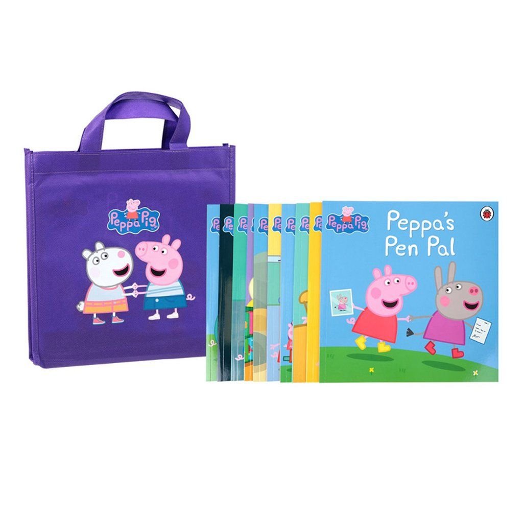 Peppa Pig purple bag set - Opracowanie zbiorowe | Książka w Empik