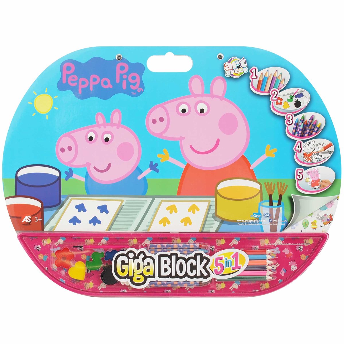 Peppa, zestaw kreatywny dla artysty Giga Block, 5w1 - AS Company ...