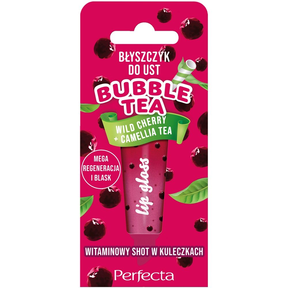 Perfecta, Bubble Tea, błyszczyk do ust Wild Cherry + Camellia Tea, 10g ...