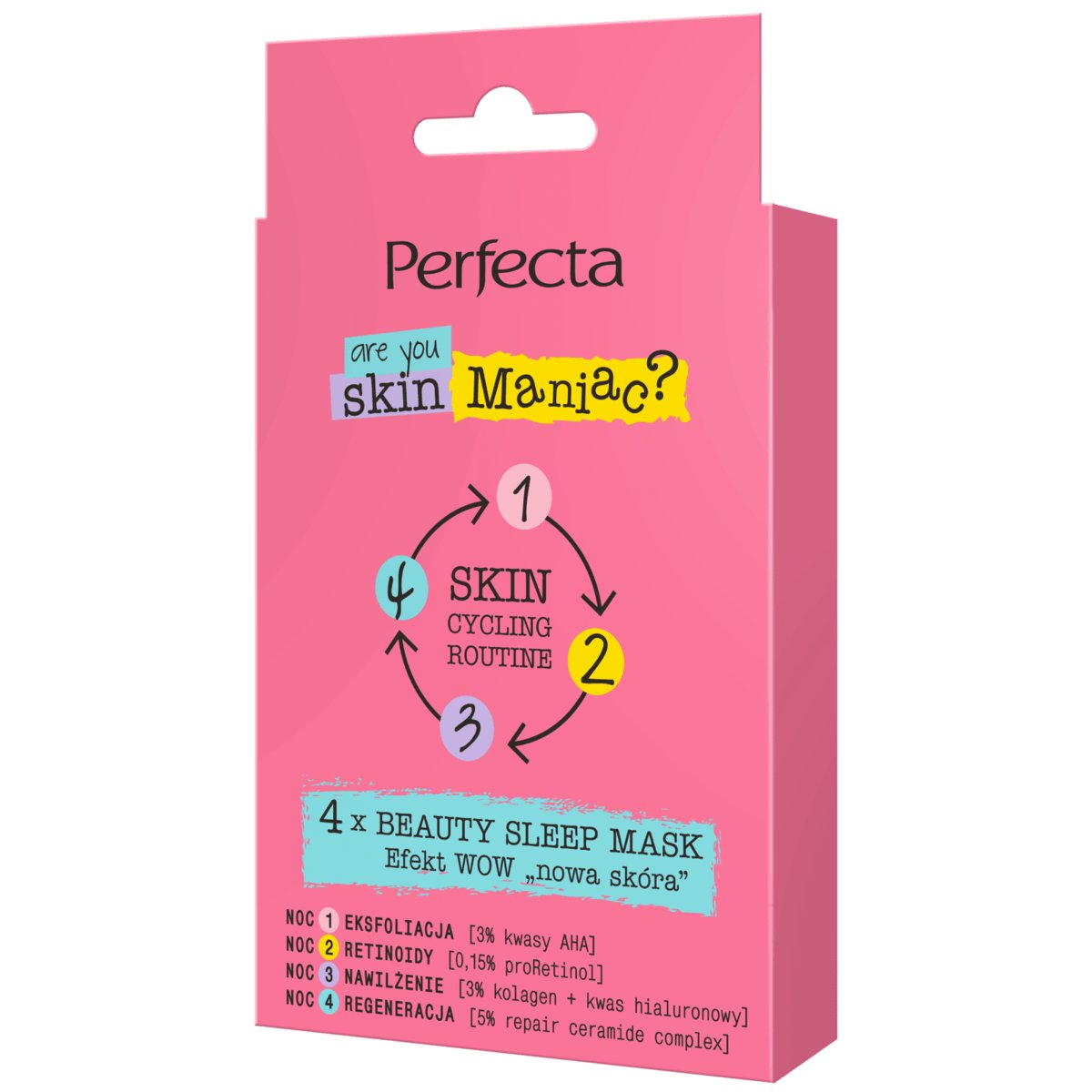 Perfecta, Skin Cycling Routine Zestaw Beauty Sleep Mask Efekt Wow ...