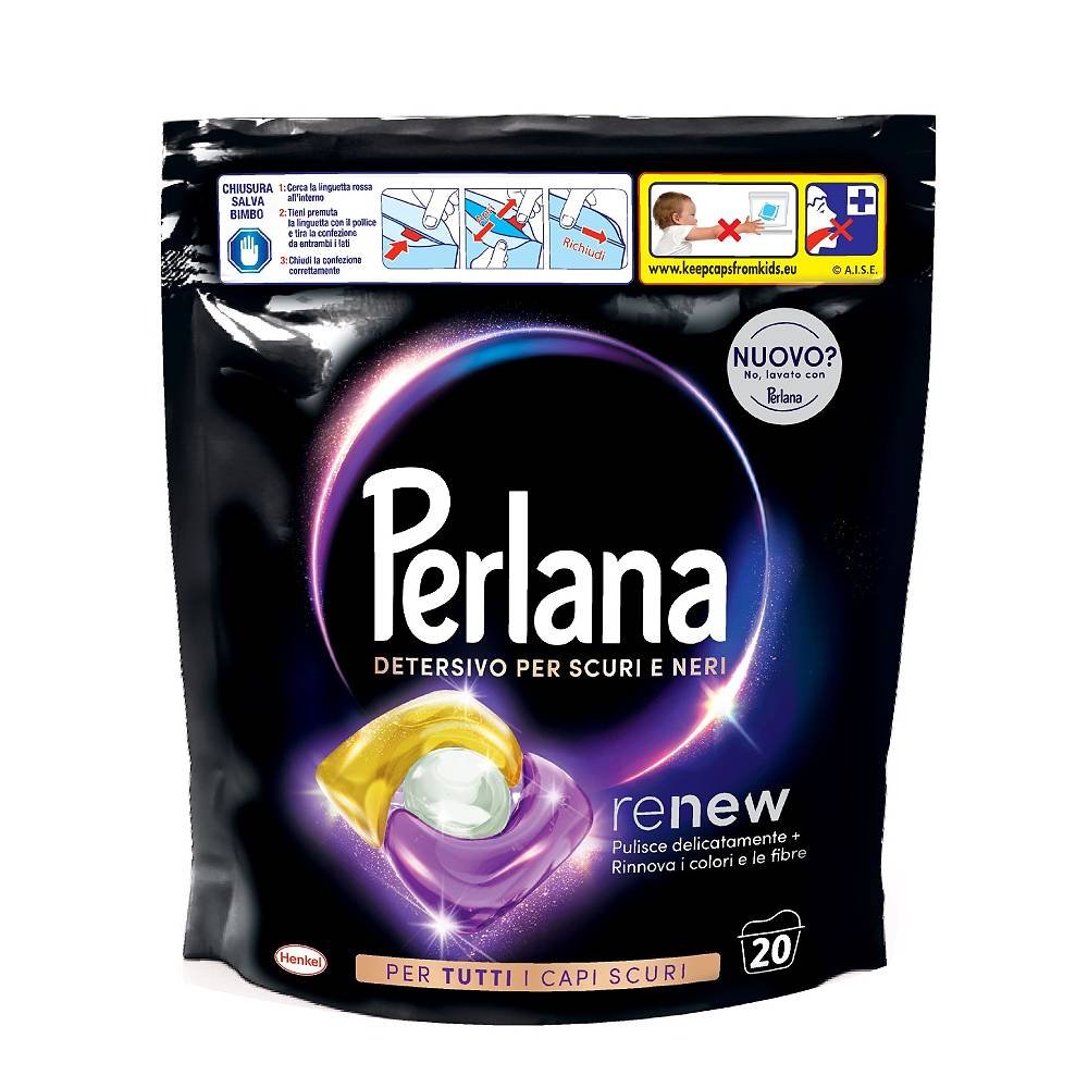 Perlana Kapsułki do Prania Czarnego 20 szt. - Ochrona Ciemnych Tkanin ...