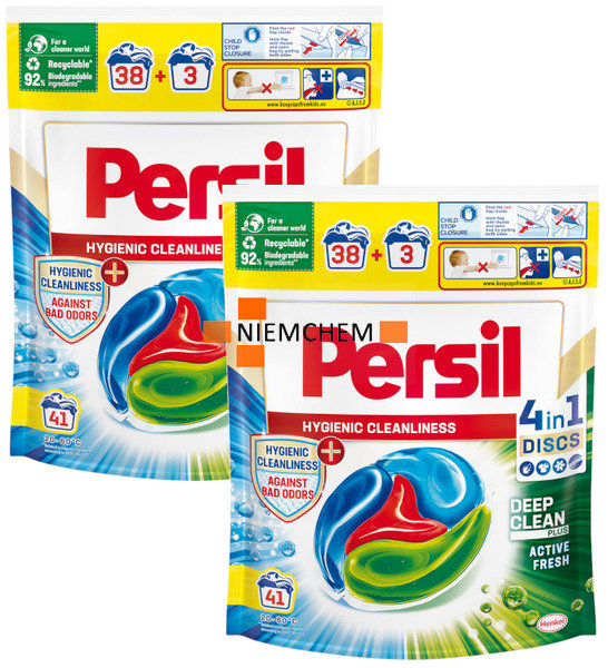 Persil Discs 4w1 Hygienic Cleanliness Kapsułki do Prania 2 x 41szt ...