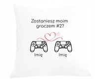 Personalizowana Poduszka poszewka Walentynki Zostaniesz moim graczem #2 ...