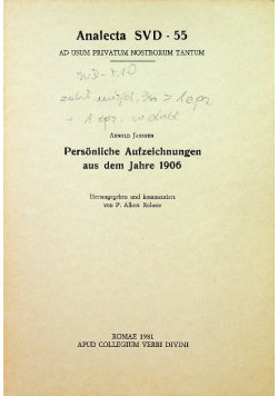 Personliche Aufzeichnungen aus dem Jahre 1906 - | Książka w Empik