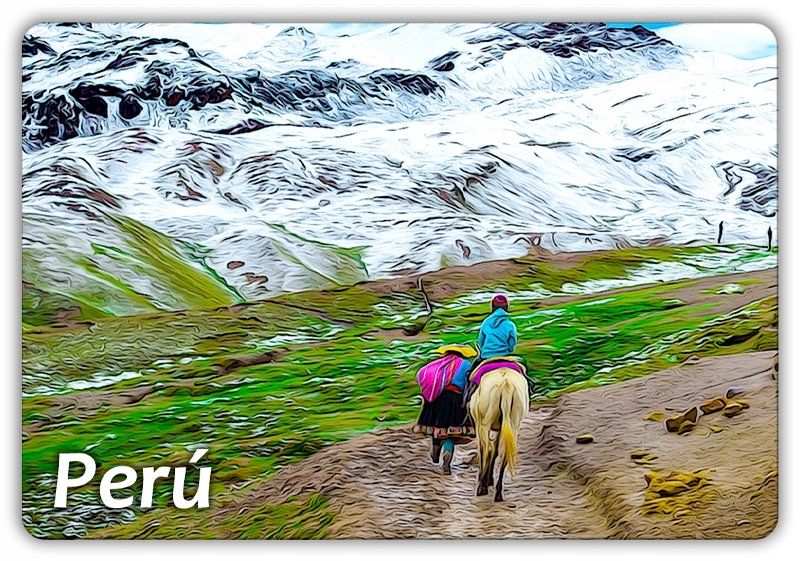 PERU - Góry - Andy - Krajobraz - Perú - Magnes na lodówkę ...