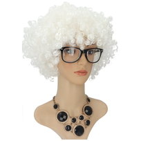 PERUKA AFRO LOKI WŁOSY KRĘCONE NA IMPREZĘ BIAŁA - Inna marka ...