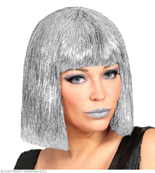 PERUKA BŁYSZCZĄCA SREBRNA - Widmann | Przyjęcia i okazje w Sklepie EMPIK.COM