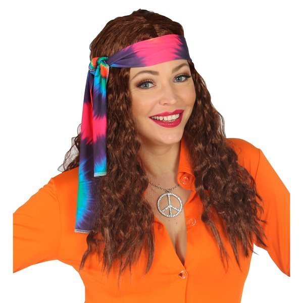 Peruka Brąz Hippie Z Opaską - Widmann | Przyjęcia i okazje w Sklepie EMPIK.COM