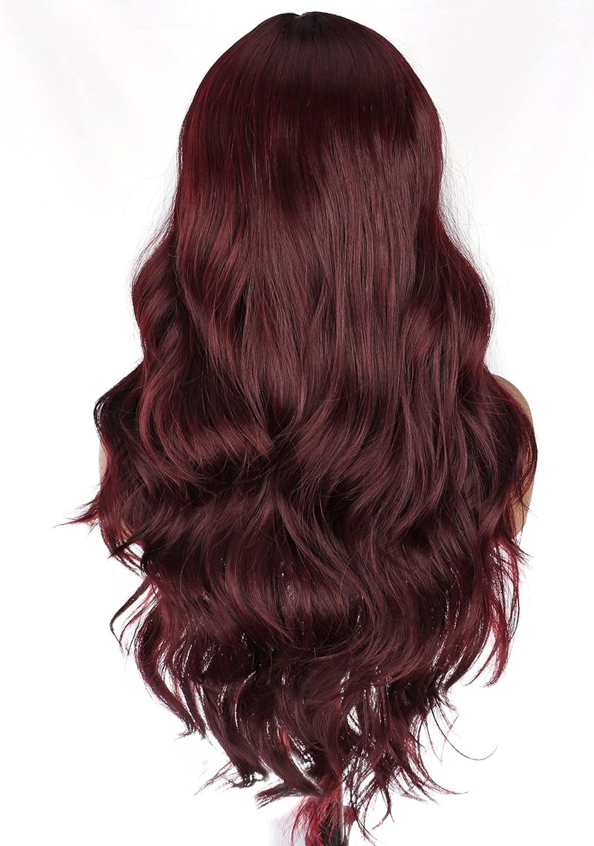 Peruka Brązowa Czerwona Halloween COSPLAY włosy długie syntetyczne ...