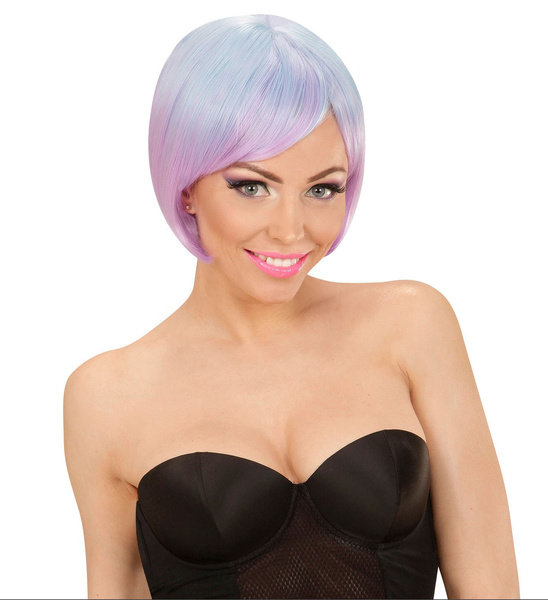 Peruka damska sombre bob niebiesko fioletowa - Widmann | Przyjęcia i okazje w Sklepie EMPIK.COM