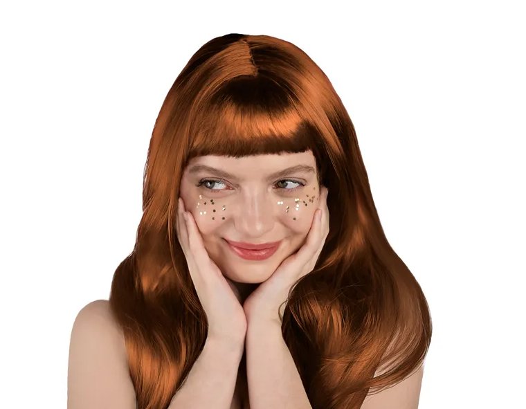 Peruka długie włosy rudy - Inna marka | Przyjęcia i okazje w Sklepie EMPIK.COM