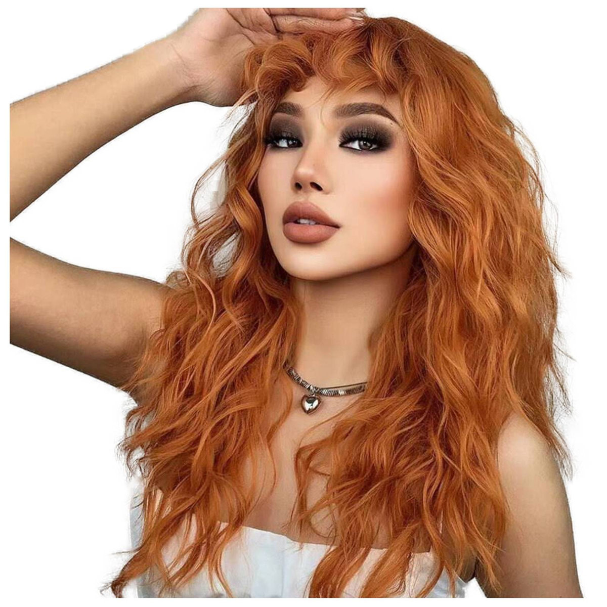 Peruka kręcone włosy ruda grzywka | Sklep EMPIK.COM