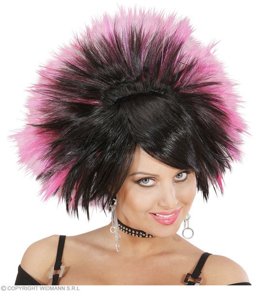 Peruka Królowa Rock Czarnoróżowa - Widmann | Przyjęcia i okazje w Sklepie EMPIK.COM