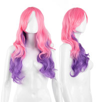 Peruka loki, pastelowa różowa - fioletowa cosplay - Bestomi | Przyjęcia ...
