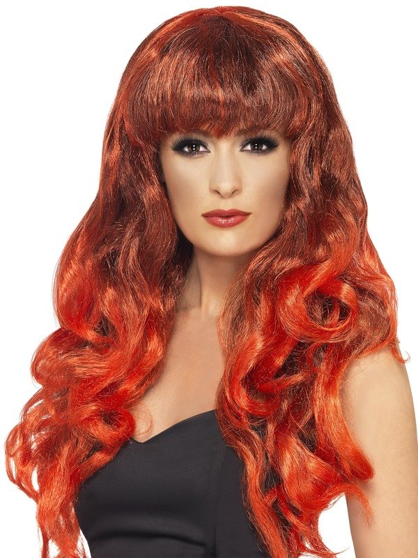 Peruka syreny, czerwona - Smiffys | Przyjęcia i okazje w Sklepie EMPIK.COM