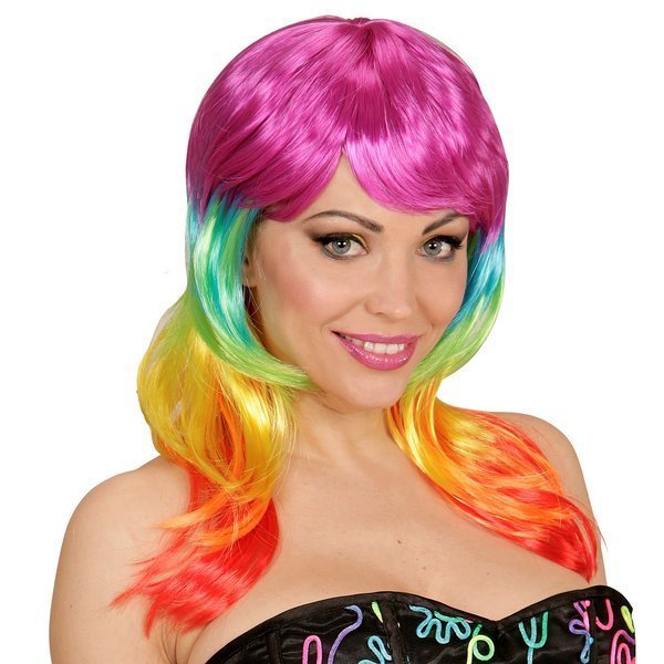 Peruka Tęcza Z Grzywką - Widmann | Przyjęcia i okazje w Sklepie EMPIK.COM