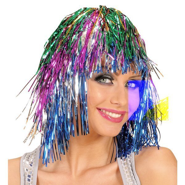 Peruka z lamety, kolorowa, rozmiar uniwersalny - Widmann | Przyjęcia i okazje w Sklepie EMPIK.COM