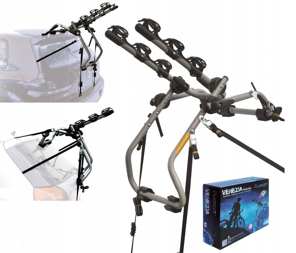 Peruzzo Venezia bagażnik rowerowy aluminiowy na klapę na 3 rowery ...