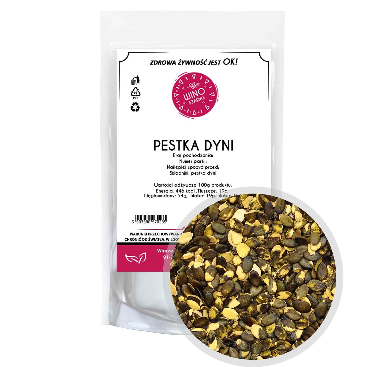 Pestki Dyni łuskane - 1kg łuszczone - Winoszarnia | Sklep EMPIK.COM