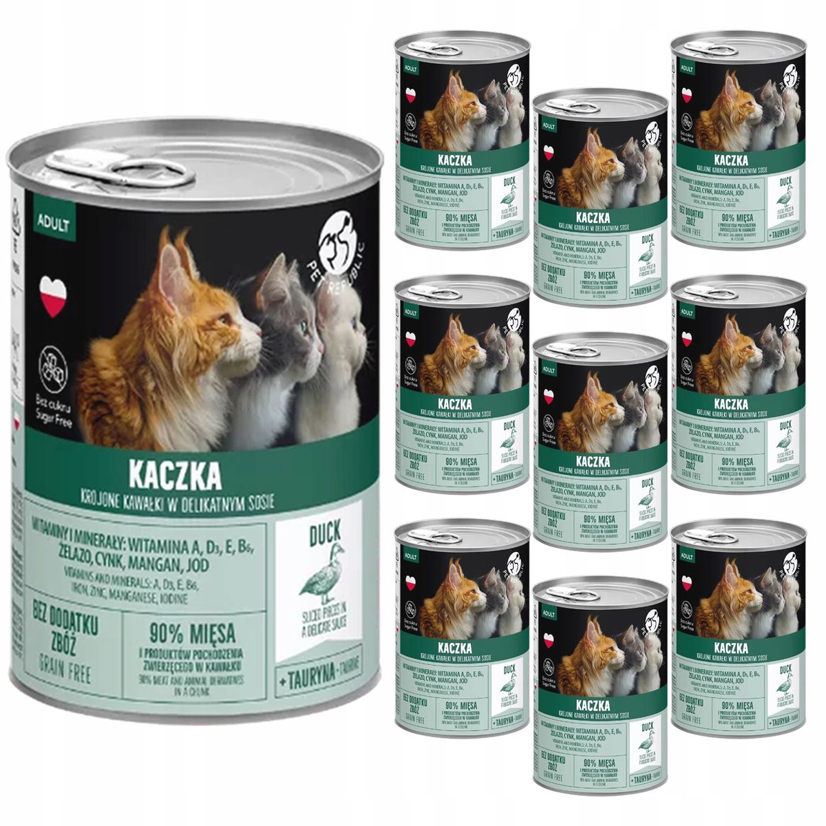 Pet Republic Karma Mokra Dla Kota Kaczka 10 X 400G - Pet Republic ...