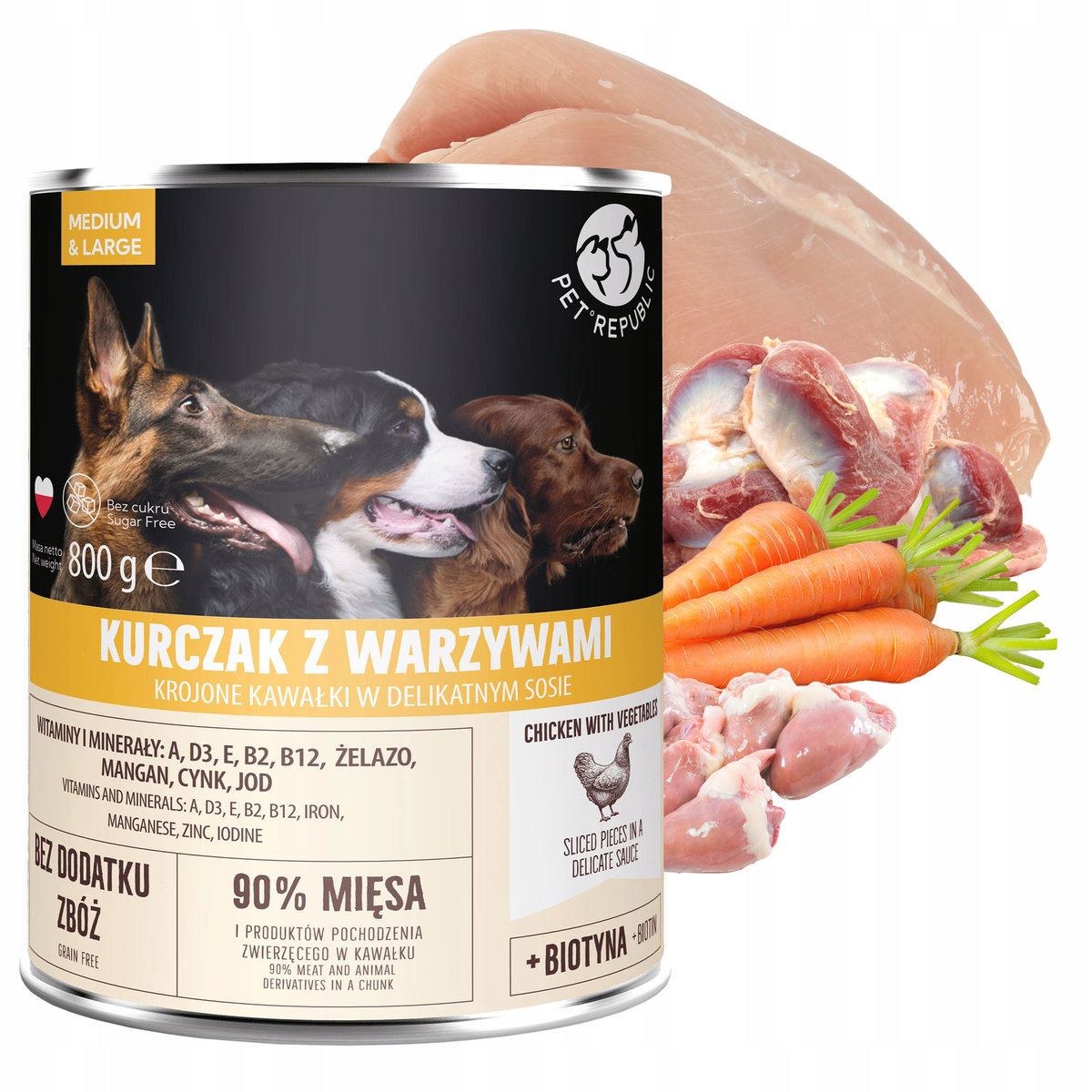 PET REPUBLIC karma mokra dla psa kawałki w sosie Kurczak 800g - Pet ...