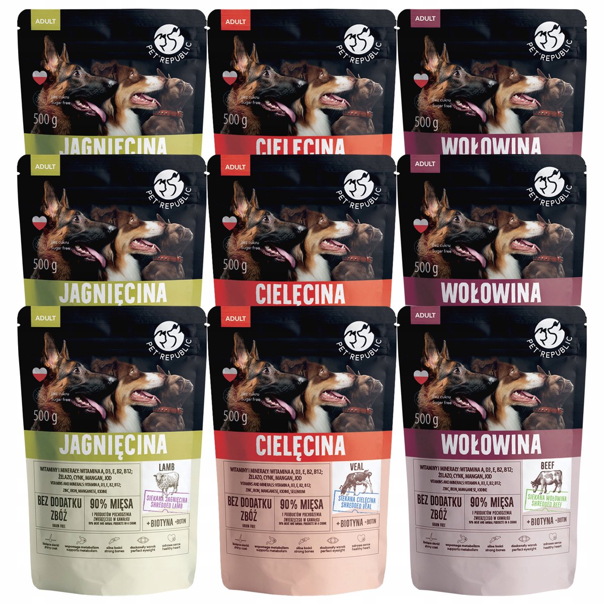 PET REPUBLIC karma mokra dla psa mix smaków 9 x 500g - Pet Republic ...