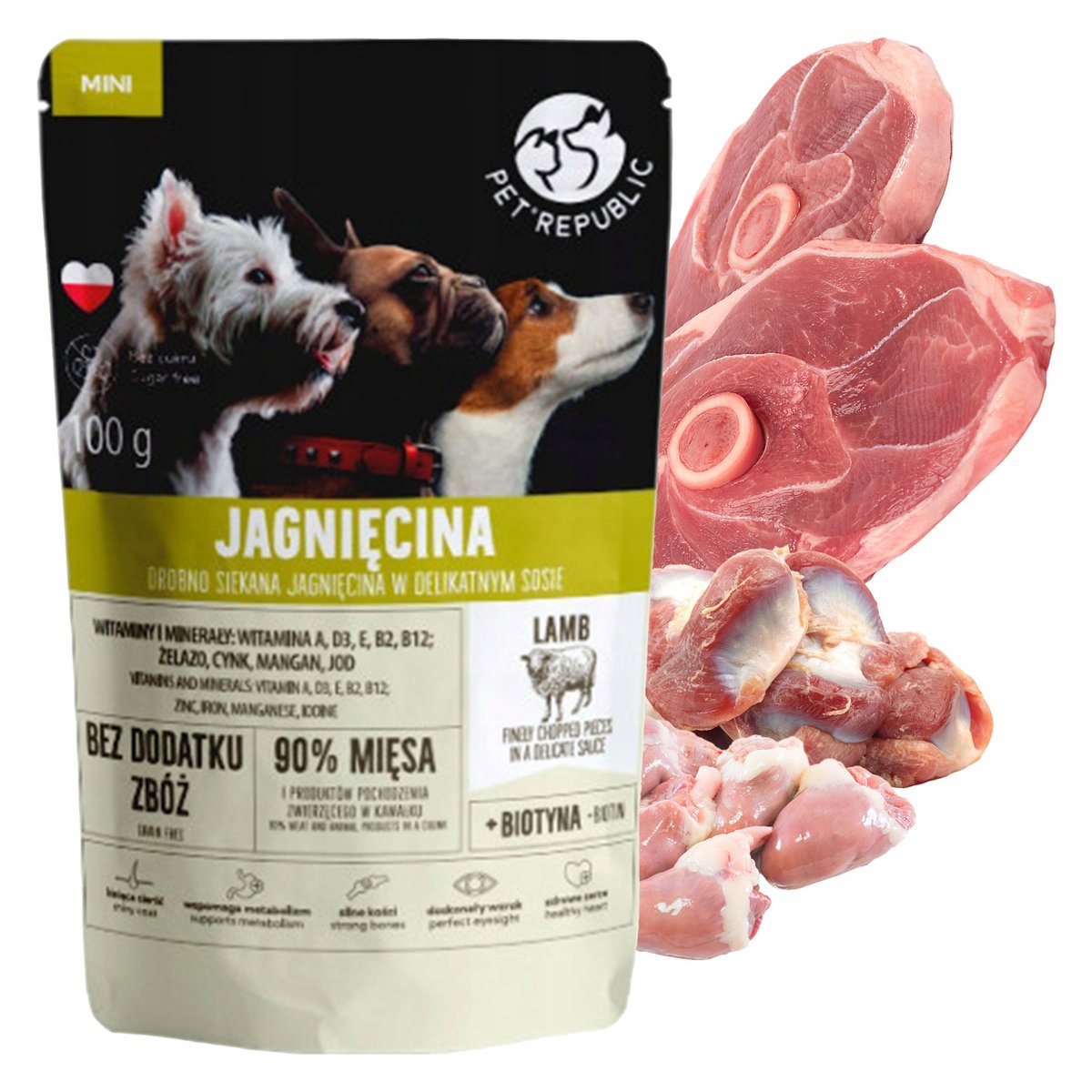 Pet Republic Mini Fileciki Karma Mokra Dla Psa Jagnięcina 100G - Pet ...