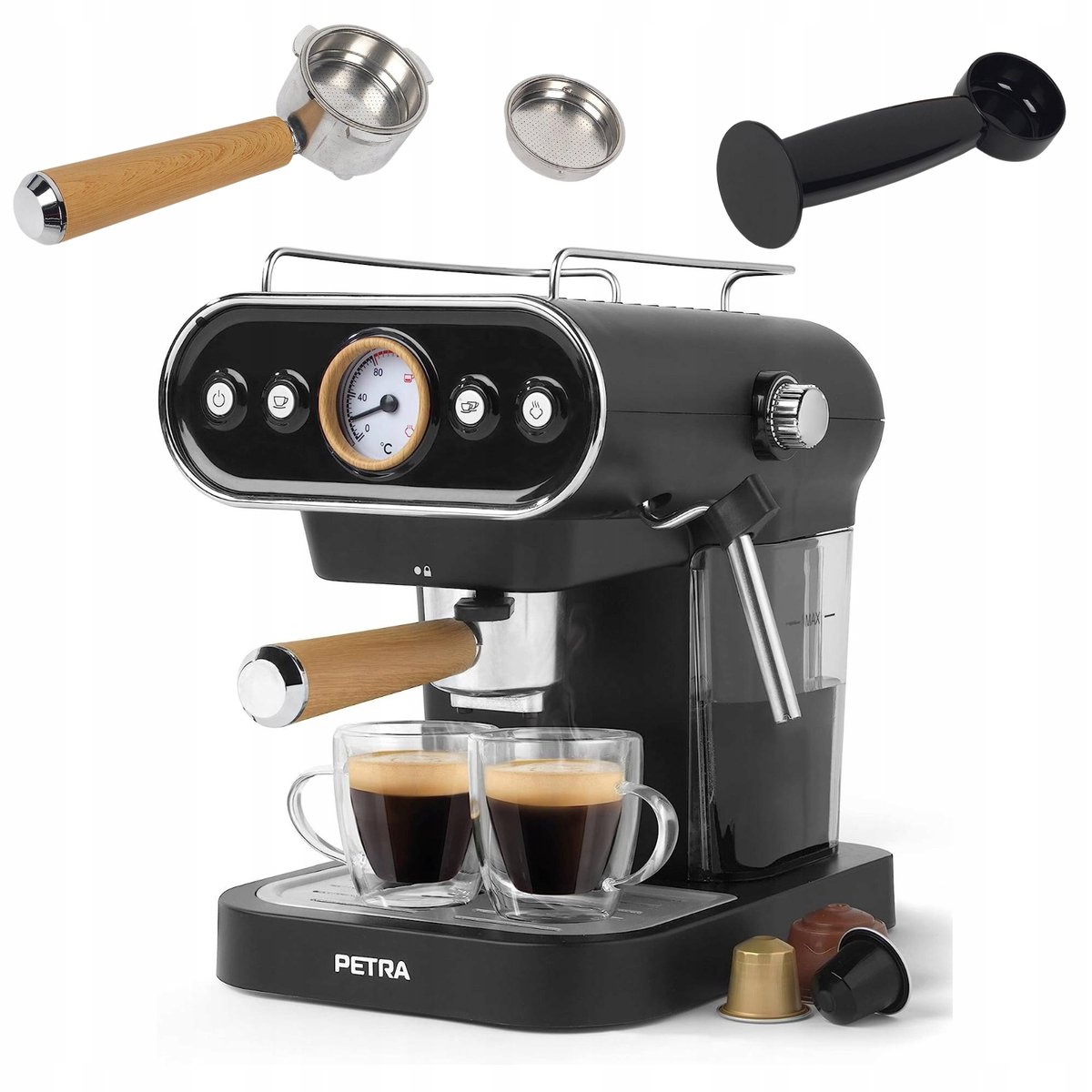 PETRA ESPRESSO MACHINE EKSPRES DO KAWY DWUKOLBOWY NA KAWĘ MIELONĄ ...