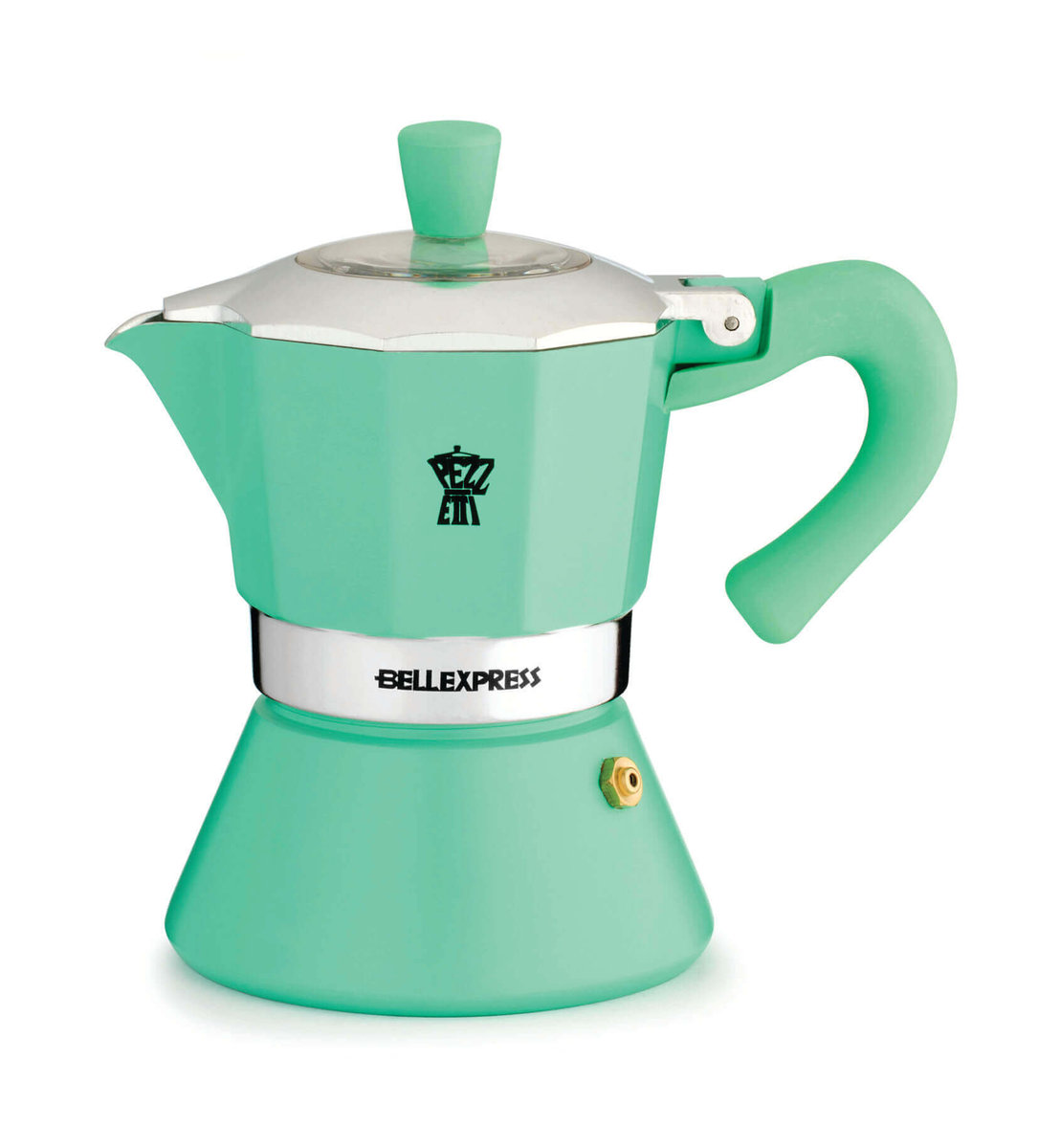 PEZZETTI BELLEXPRESS Emaliowana kawiarka (3 filiżanki) - Miętowy ...
