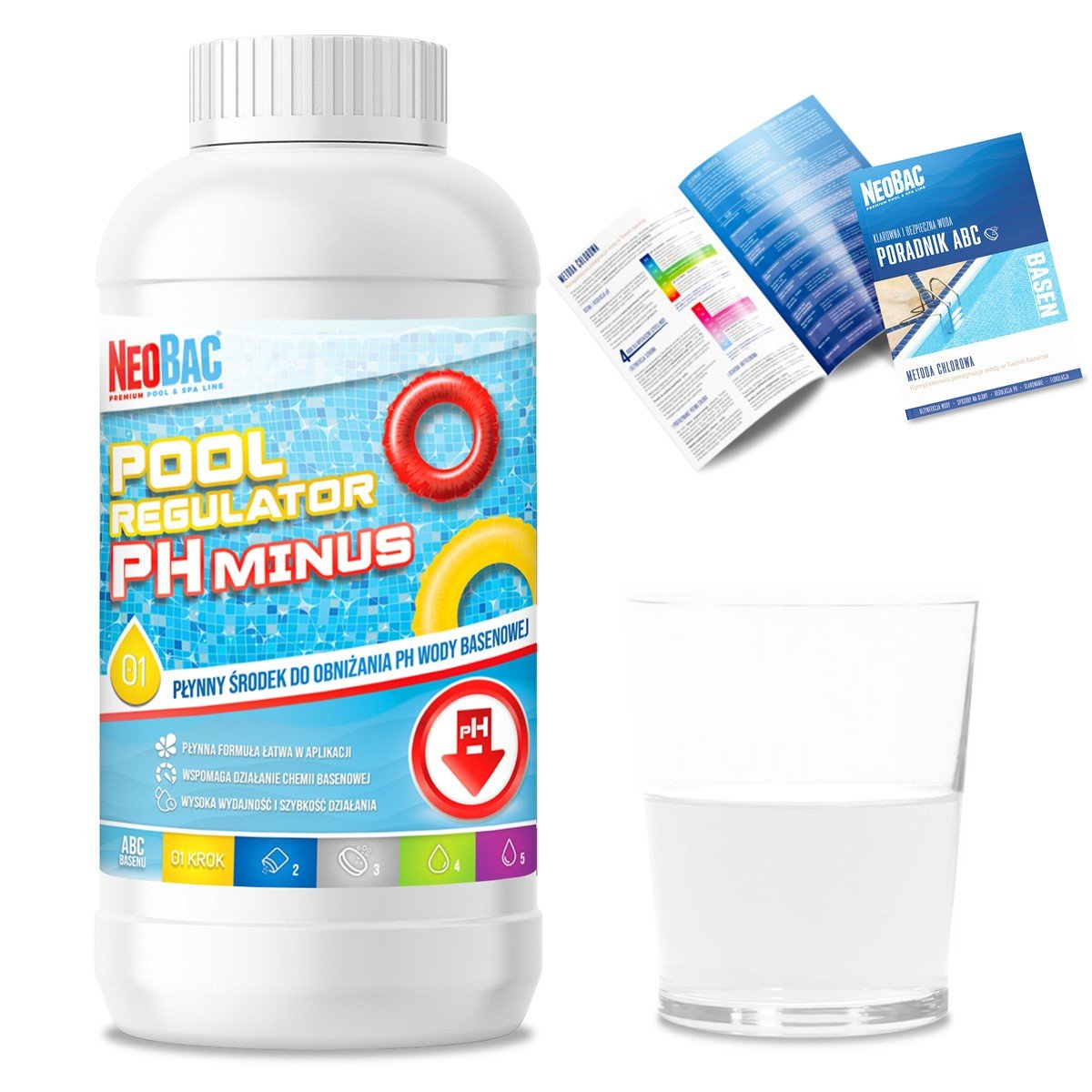 pH MINUS do BASENU CHEMIA BASENOWA pH- NeoBac Regulator 1L OBNIŻANIE PH ...