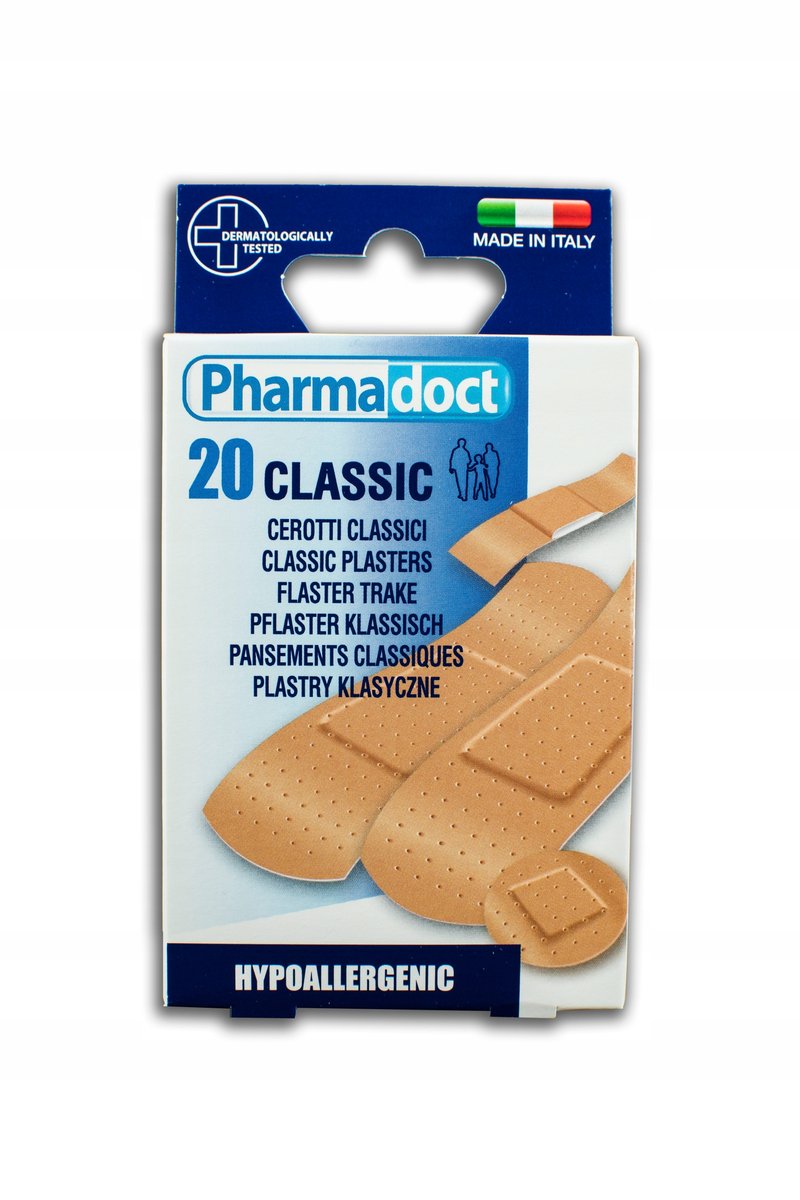Pharmadoct, Plastry Klasyczne, 20 Sztuk, Mix Rozmiarów | Sklep EMPIK.COM