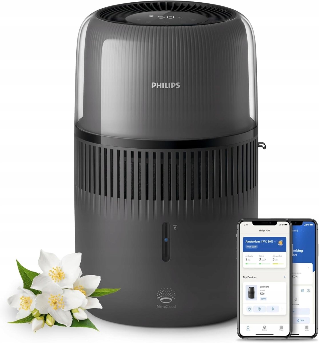 Philips 5000 Series Smart nawilżacz parowy do 45m² 12dB 300 ml/h HU5600 ...