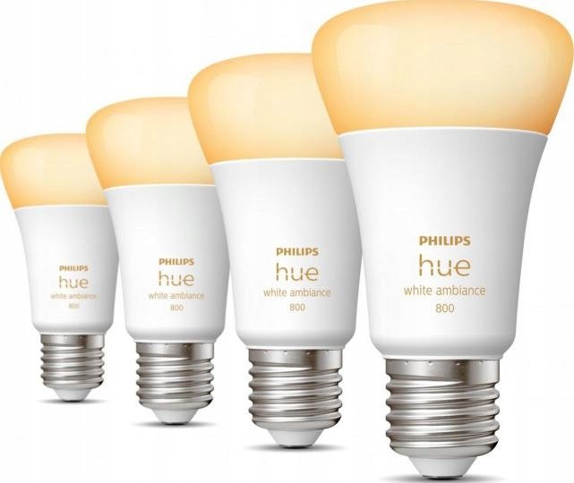 Philips Hue E27 9W LED żarówki 4-pak Bluetooth ZigBee 806 lm - Philips ...