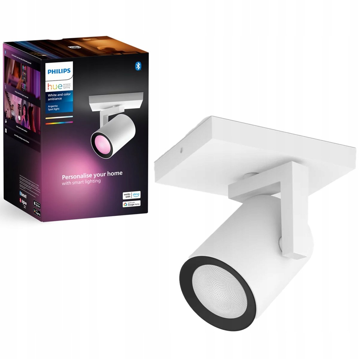 Philips HUE White and Color Ambiance Lampa Argenta 1x4,2W Bluetooth ...