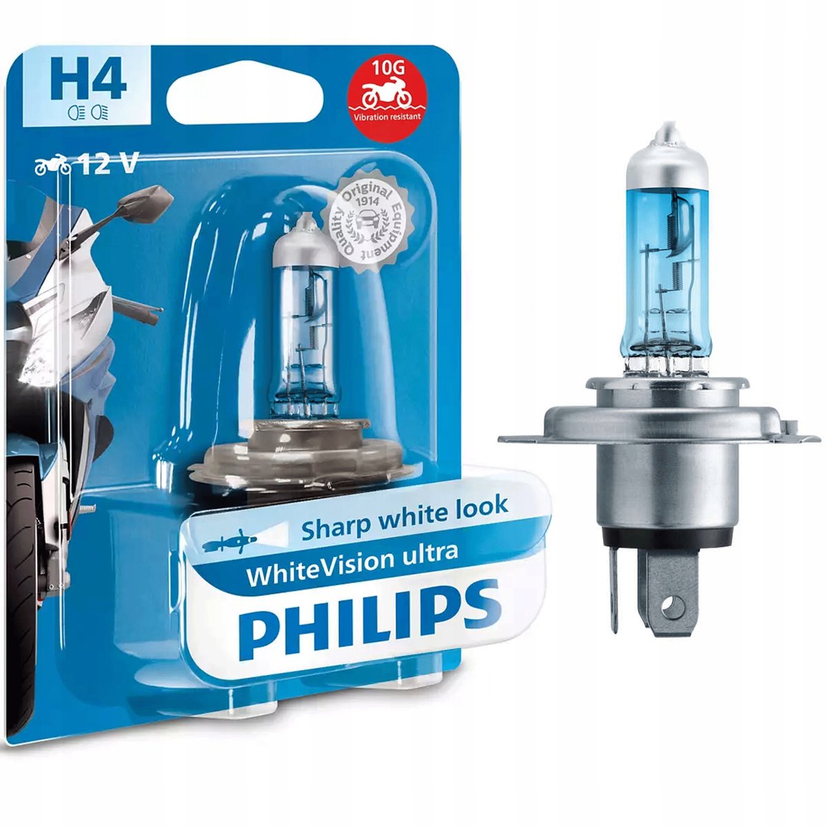 Philips White Vision Ultra Moto H4 12V 60/55W - Inna marka ...